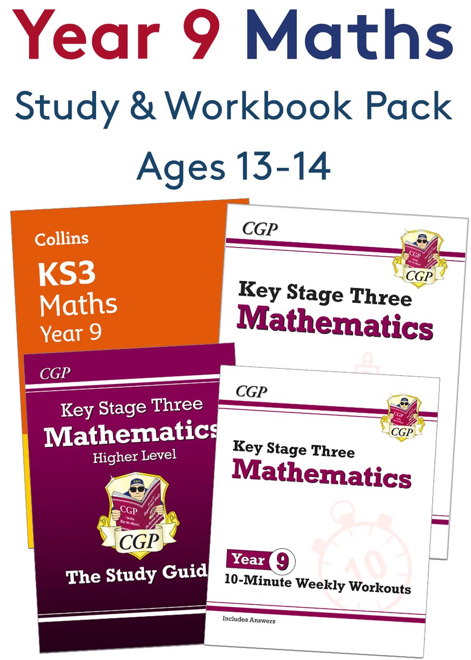 Buy Year 9 Maths Study & Workbook Pack | Ages 13-14 | Exam Ninja